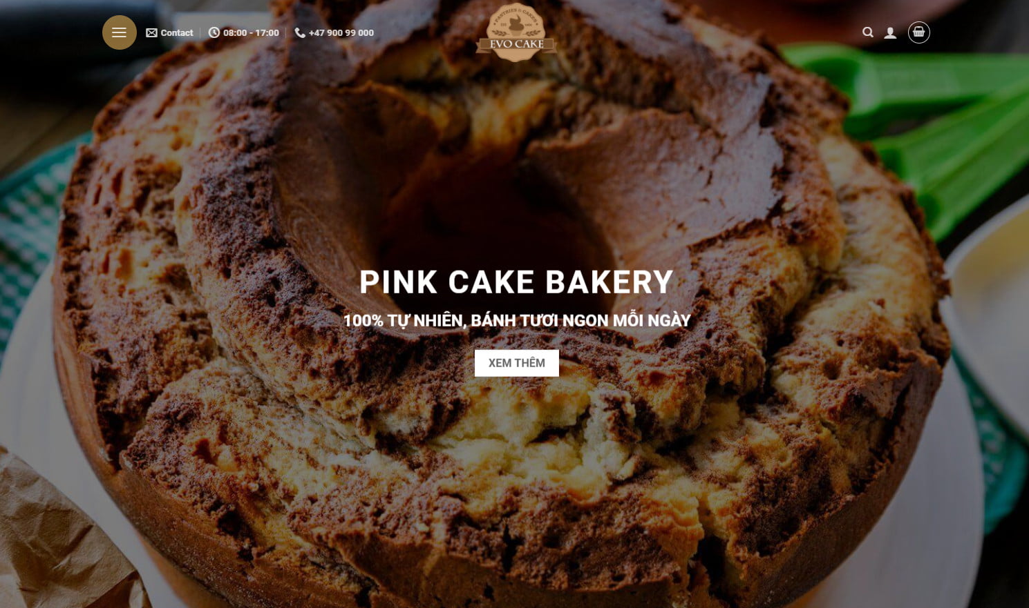 Theme wordpress bán bánh ngọt 01 - Web Khởi nghiệp